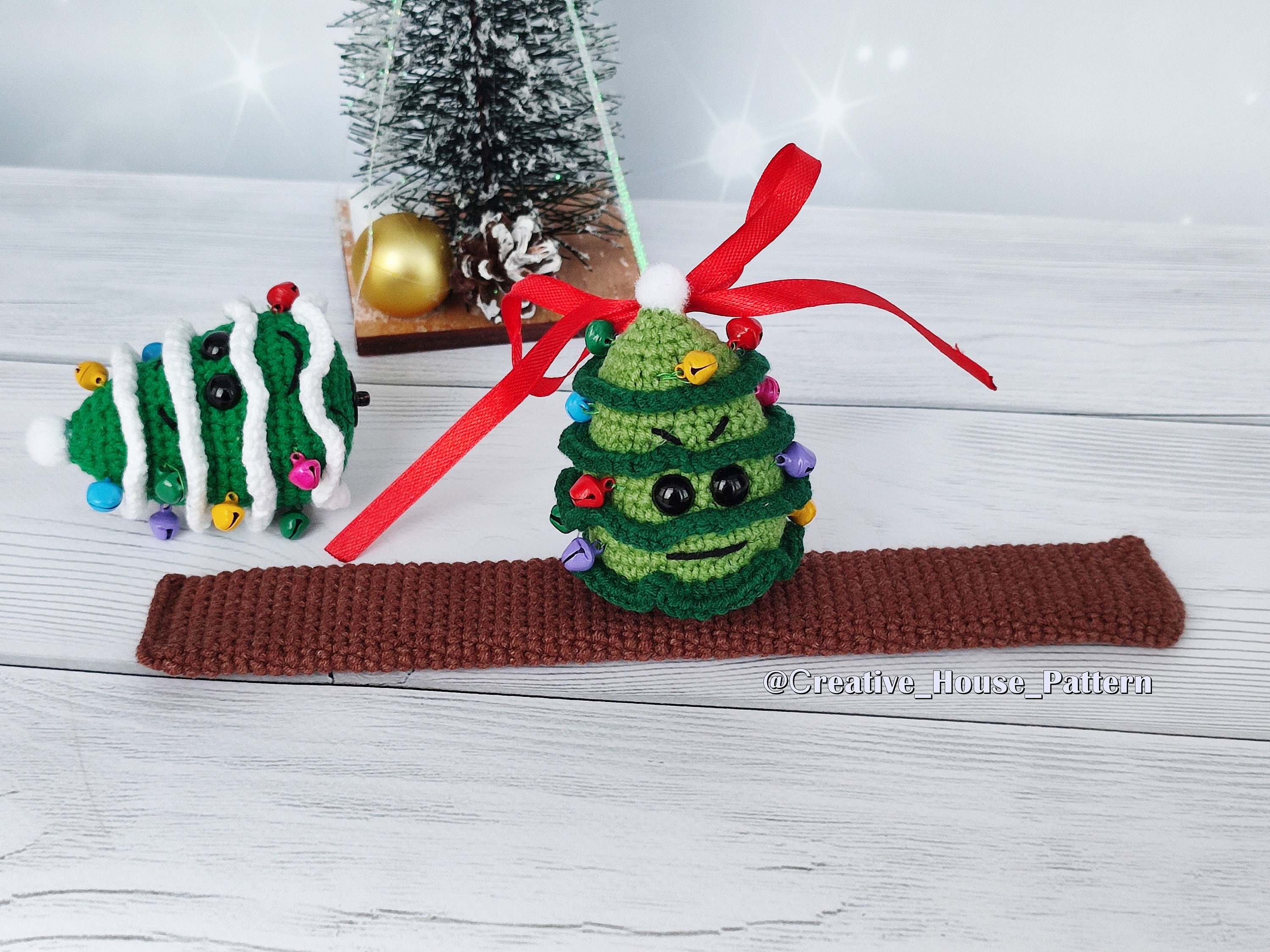 Christmas Tree Slap Bracelet Crochet Pattern (PDF English) - Etsy