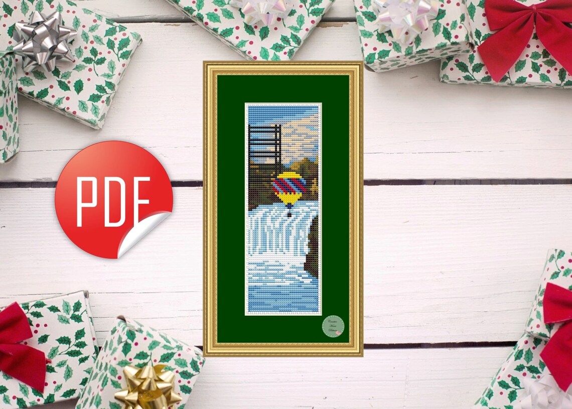 Bookmarks Cross Stitch Pattern Sunset Landscape Embroidery - Etsy