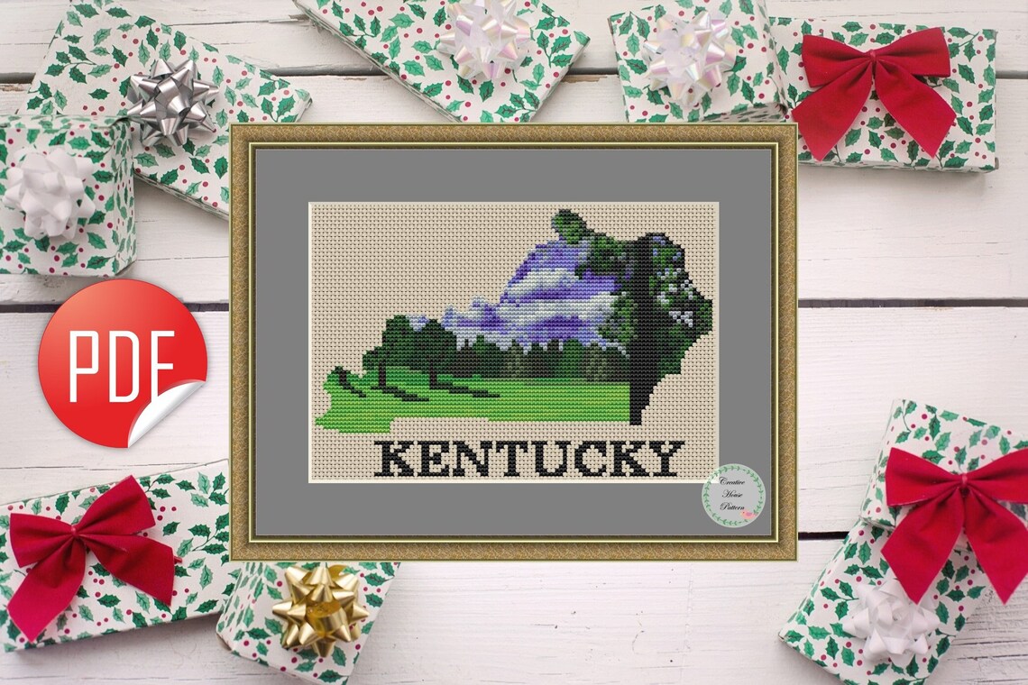 Kentucky State Cross Stitch Pattern Nature Counted Cross - Etsy