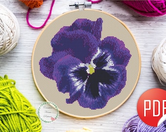 Violets. Cross Stitch Pattern. Instant Download. Beginner - Etsy