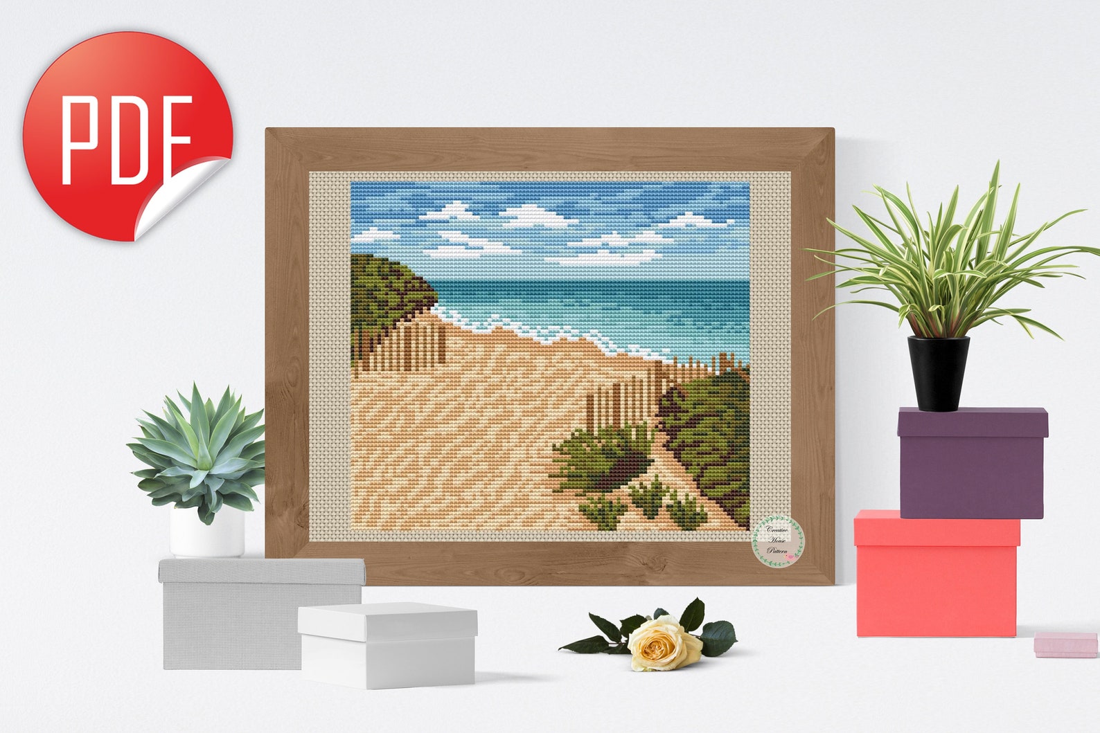 Sea Cross Stitch Pattern: Ocean Coastal Decor (PDF Pattern) - Etsy
