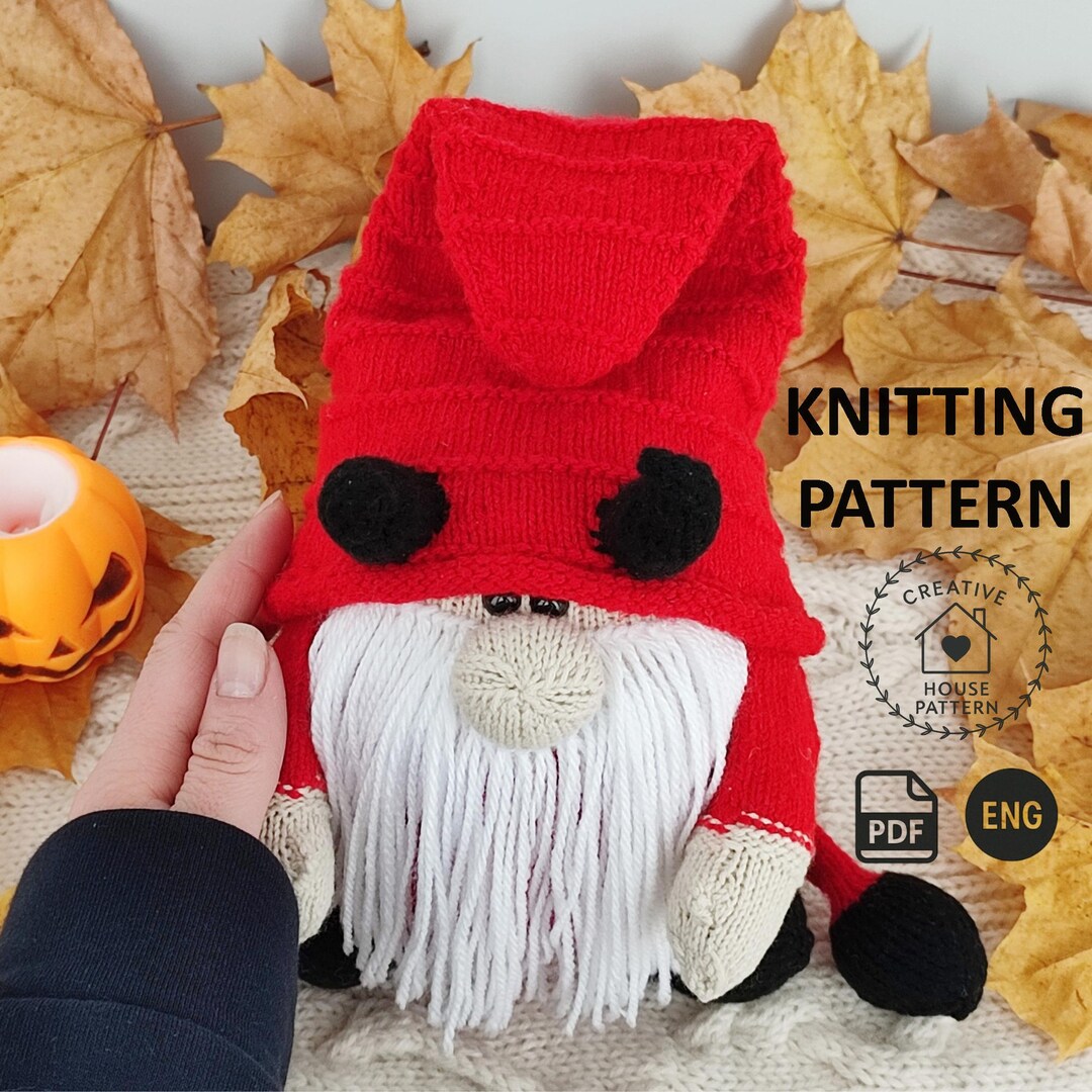 Devil Gnome Knitting Pattern: Halloween Lucifer Gnome DIY (PDF) - Etsy