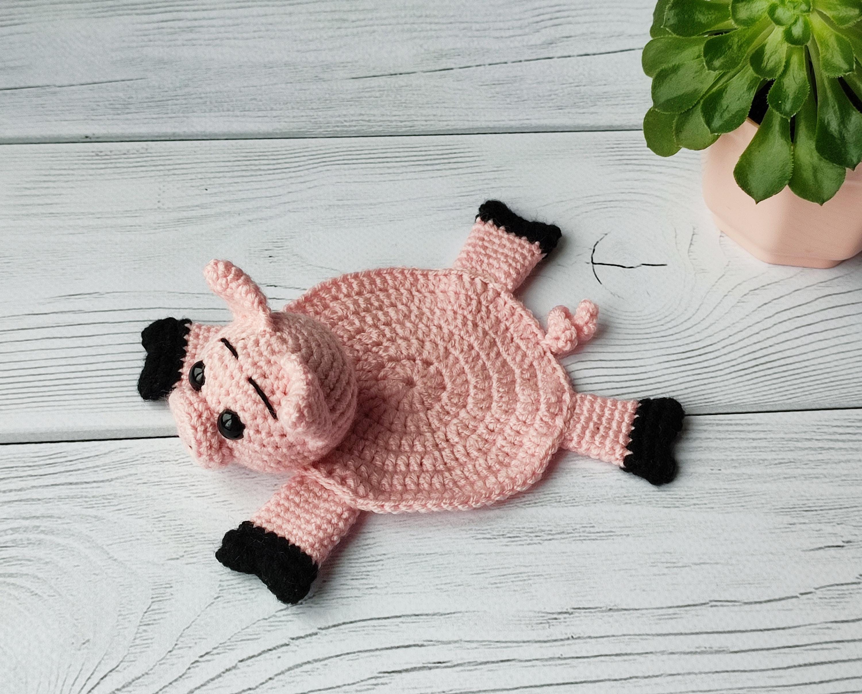 Coaster Crochet Pattern PDF English, Amigurumi Pig Crochet Pattern ...