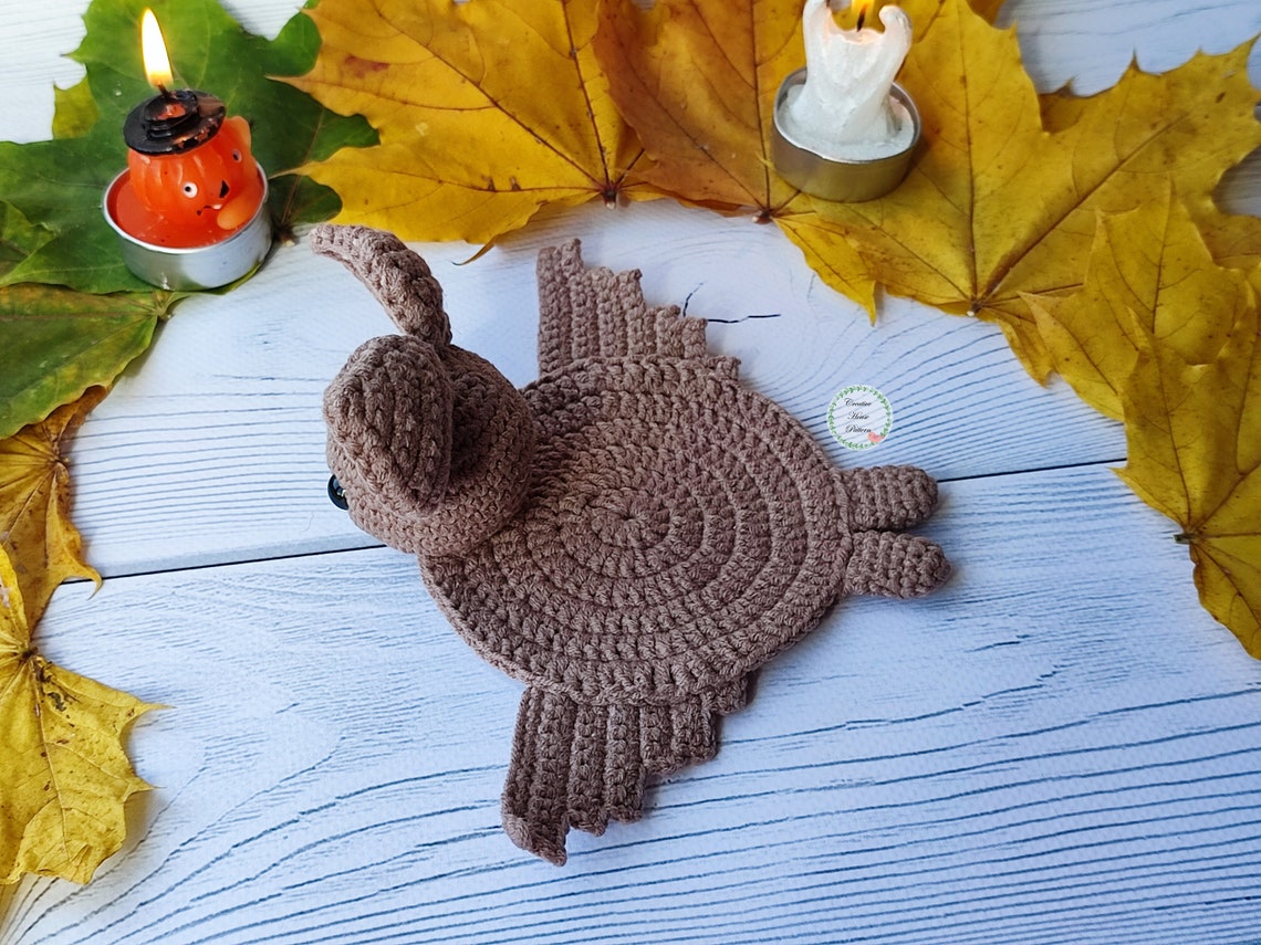 Bat Mug Rug Crochet Pattern, Halloween Coaster, Spooky Coffee Decor ...