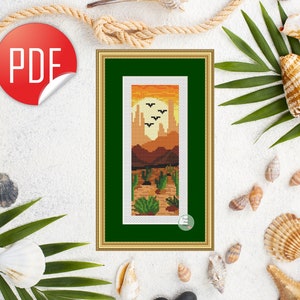 Bookmarks Cross Stitch Pattern, Sunset Cross Stitch, Landscape Cross ...