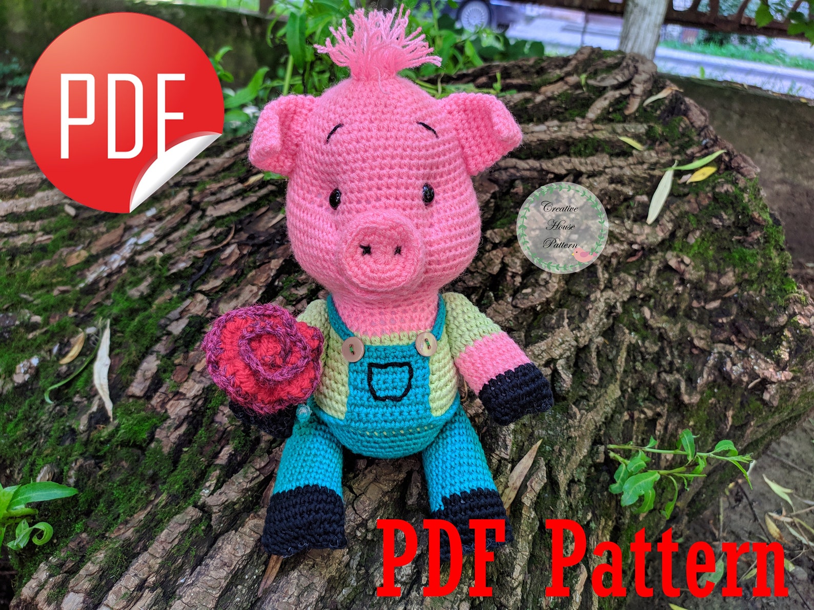Pig Crochet Pattern Amigurumi Toy Pig Handmade Piglet - Etsy
