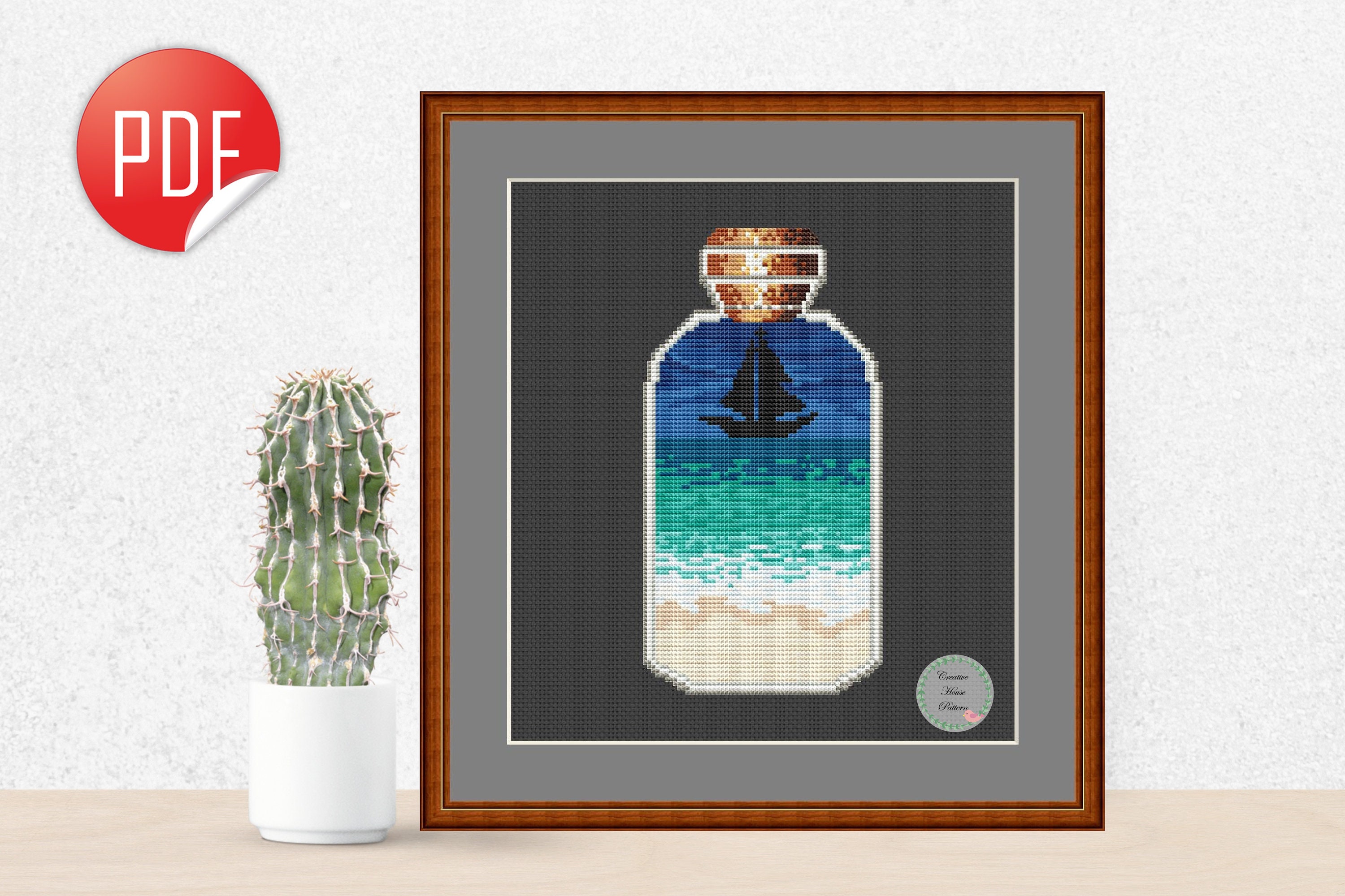 Sea Cross Stitch Pattern Landscape Embroidery Nature Counted - Etsy