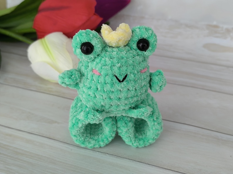 Crochet Bracelet Pattern PDF English, Plush Frog Pattern, Crochet Slap ...