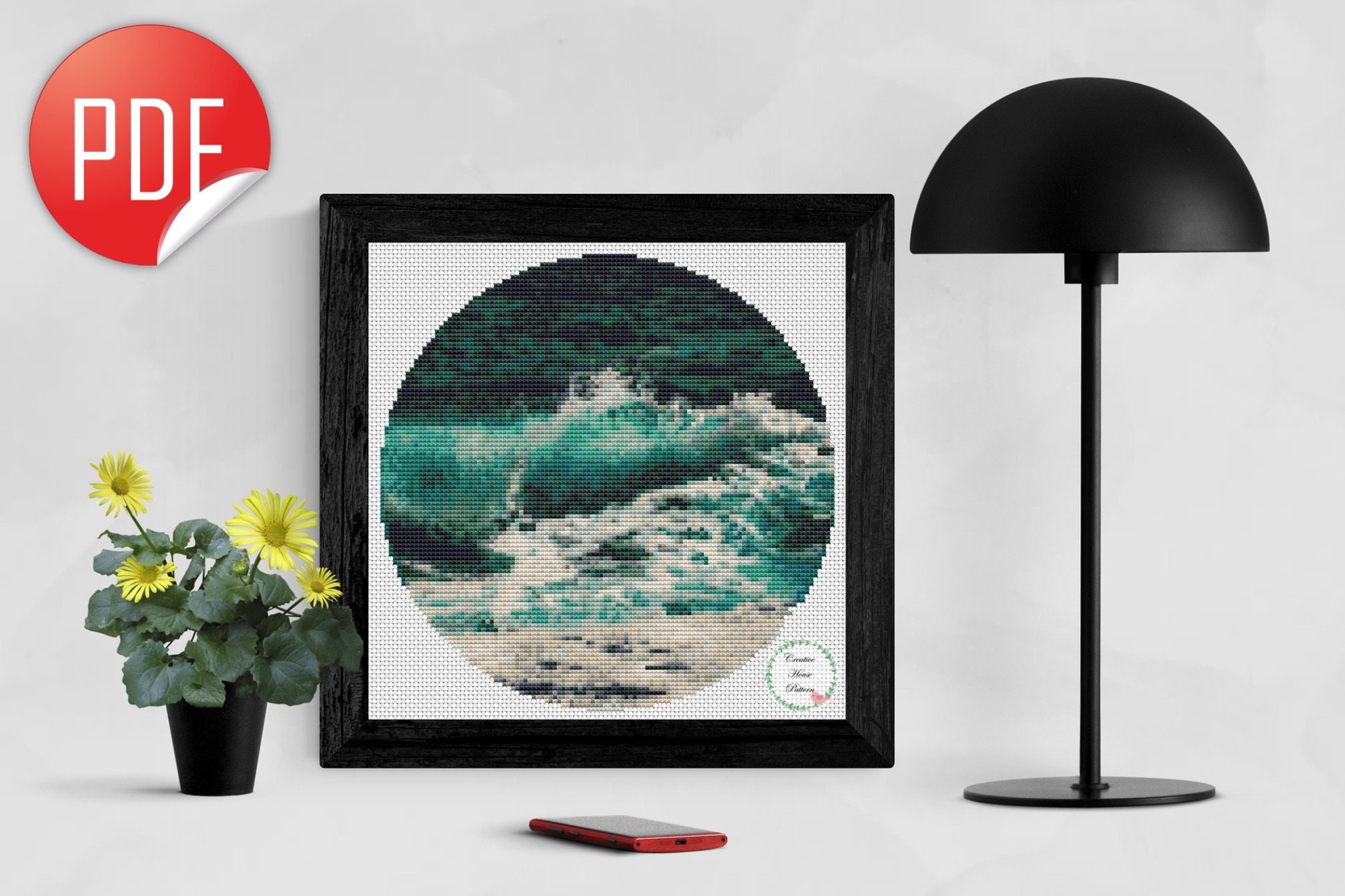 Sea cross stitch pattern landscape cross stitch nature cross | Etsy