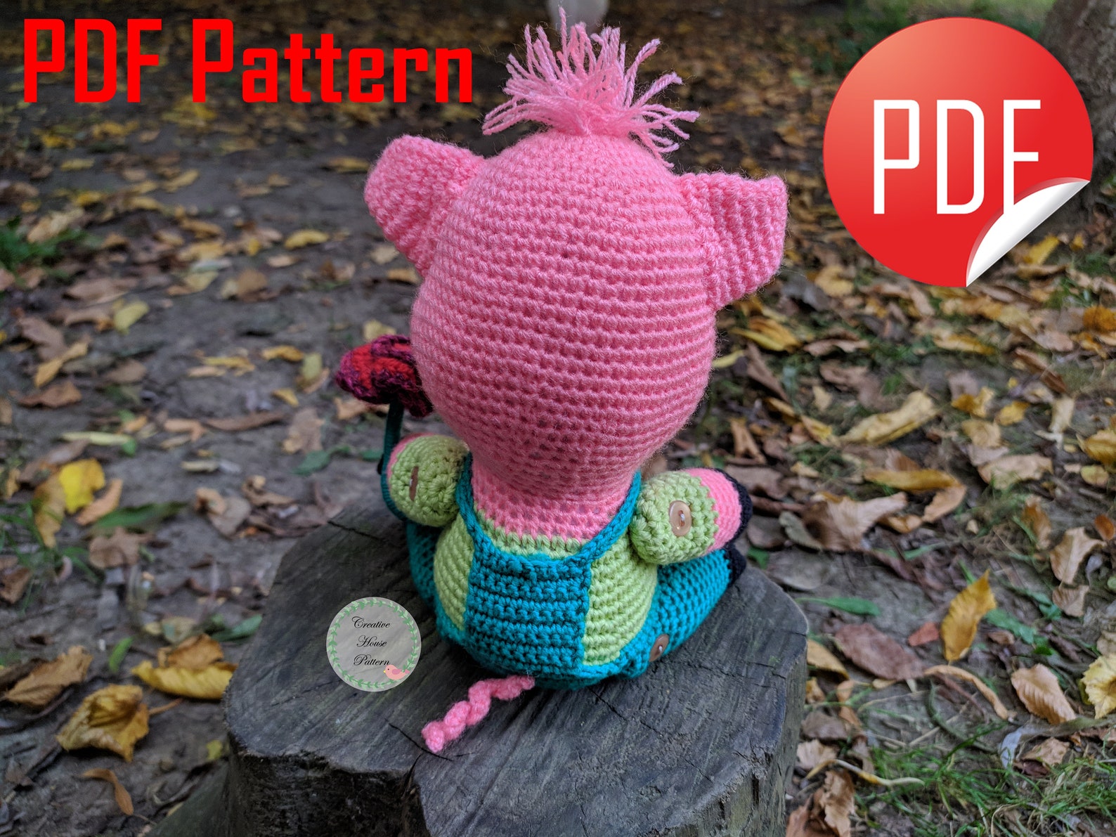 Pig Crochet Pattern Amigurumi Toy Pig Handmade Piglet - Etsy