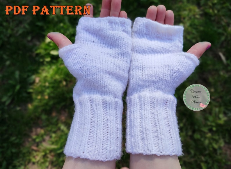 Kids Fingerless Glove Knitting Pattern Pdf Kids Mittens - Etsy