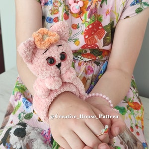 Crochet Bracelet Pattern, Crochet Slap Bracelet, Cat Bracelet Crochet ...