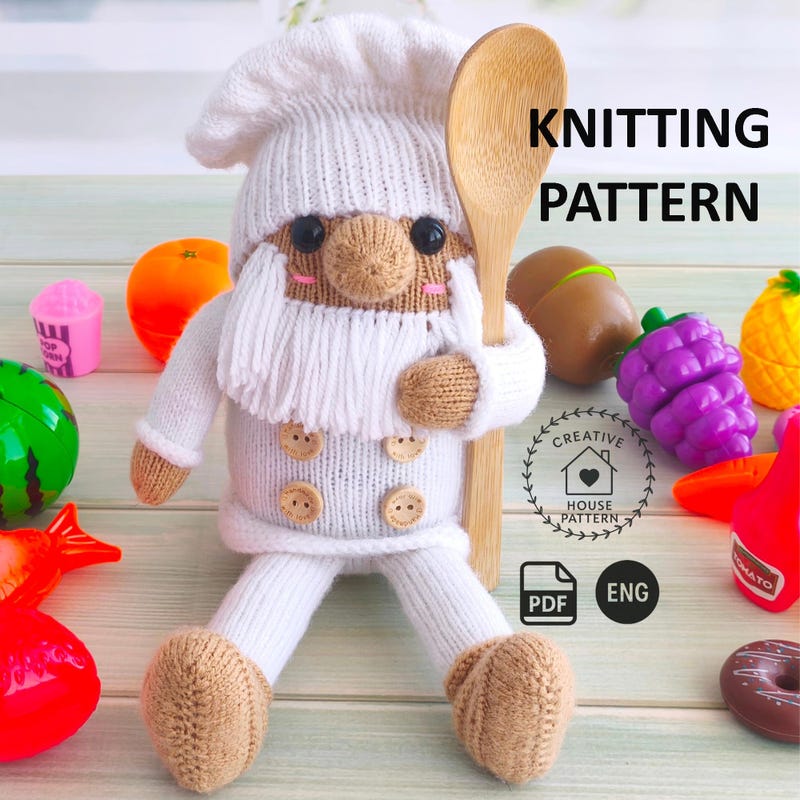 Knitted Chef Pattern - Etsy