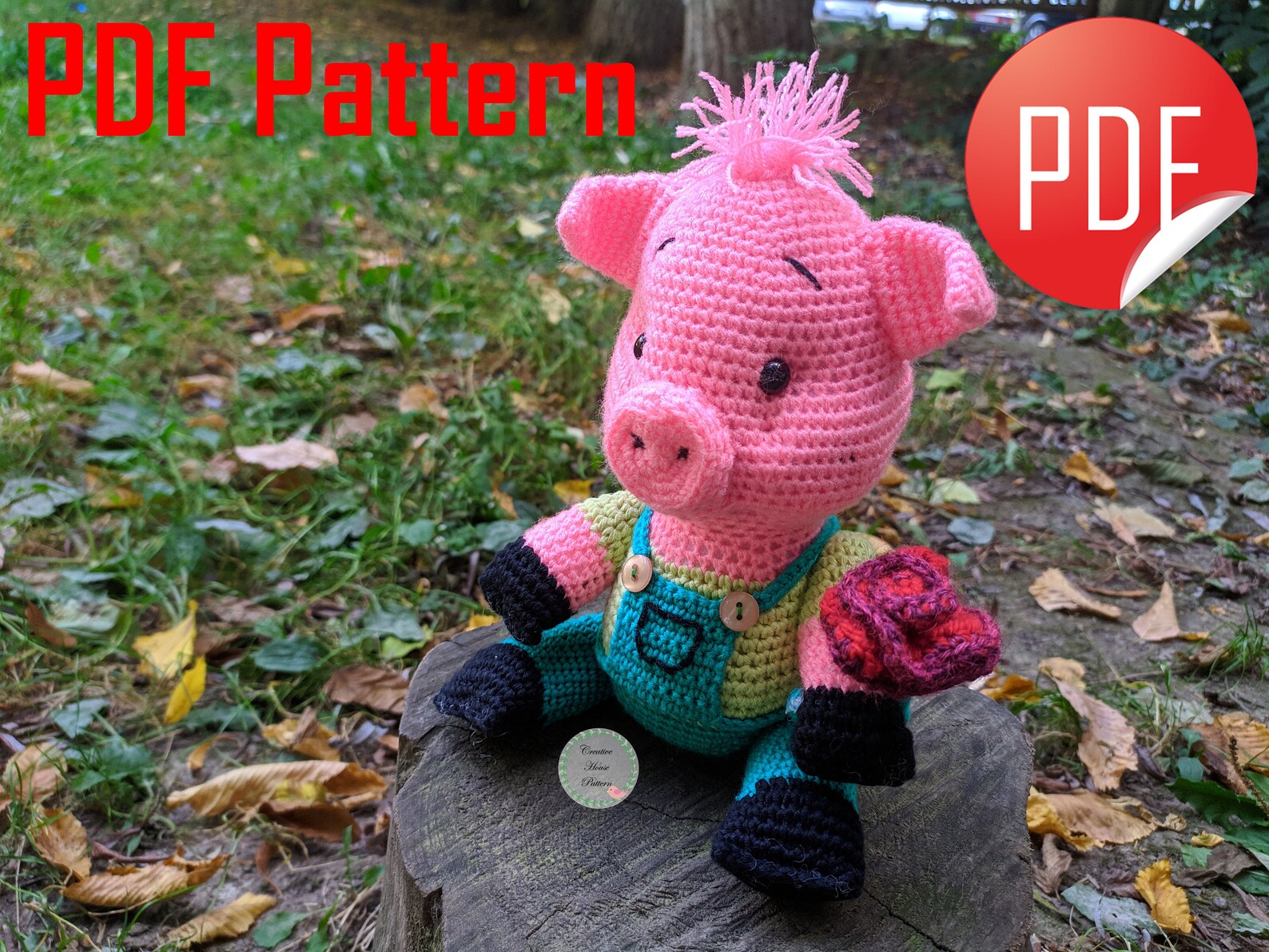 Pig Crochet Pattern Amigurumi Toy Pig Handmade Piglet - Etsy