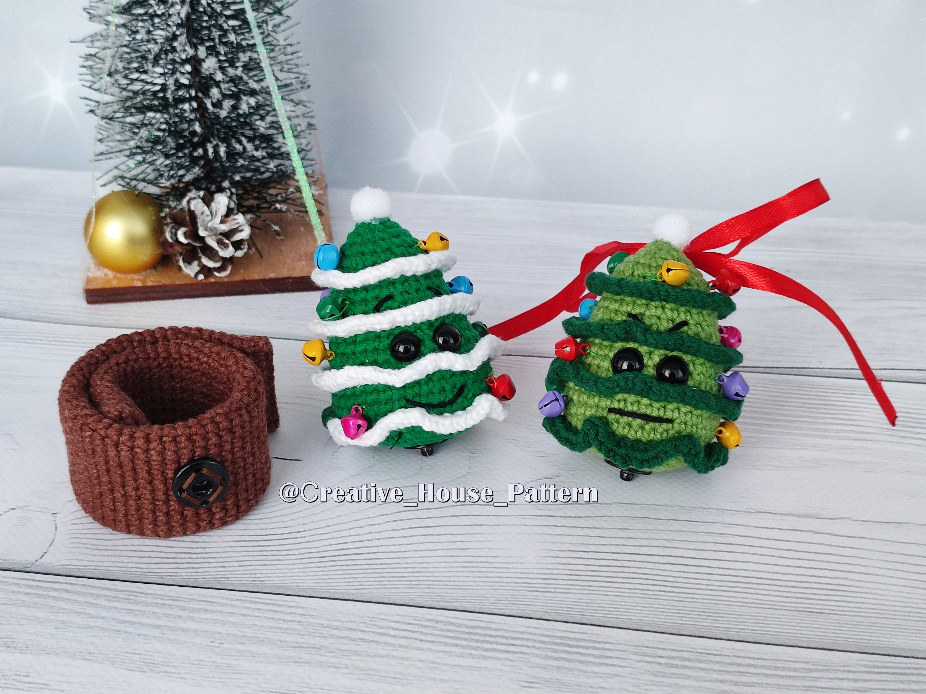 Christmas Tree Slap Bracelet Crochet Pattern (PDF English) - Etsy