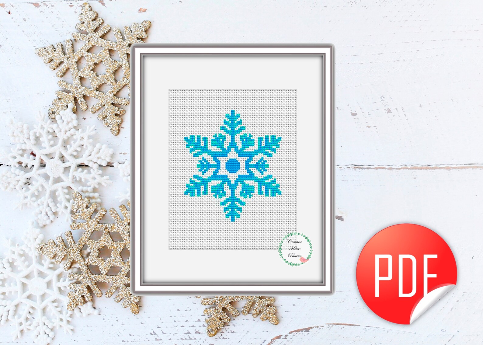 Christmas Ornaments Snowflakes Cross Stitch Pattern Cross - Etsy