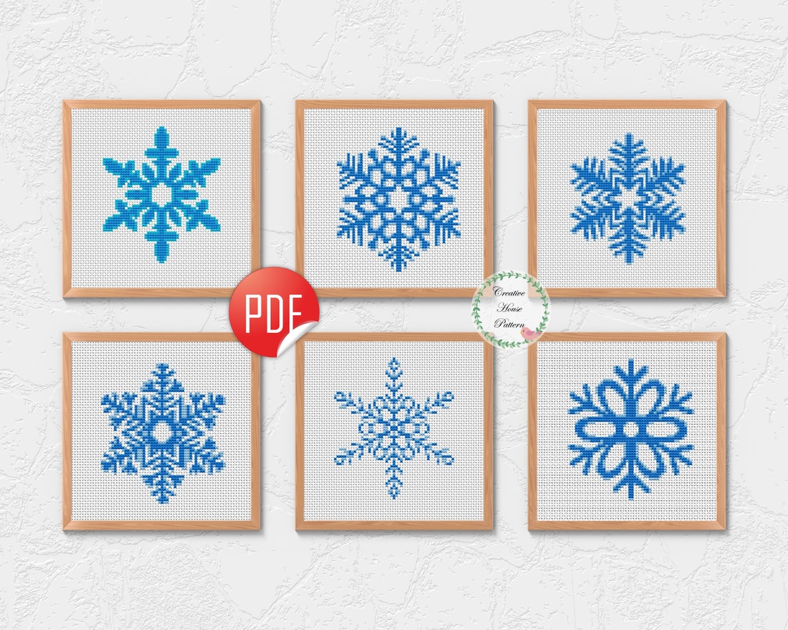 Christmas Ornaments Snowflakes Cross Stitch Pattern Cross - Etsy