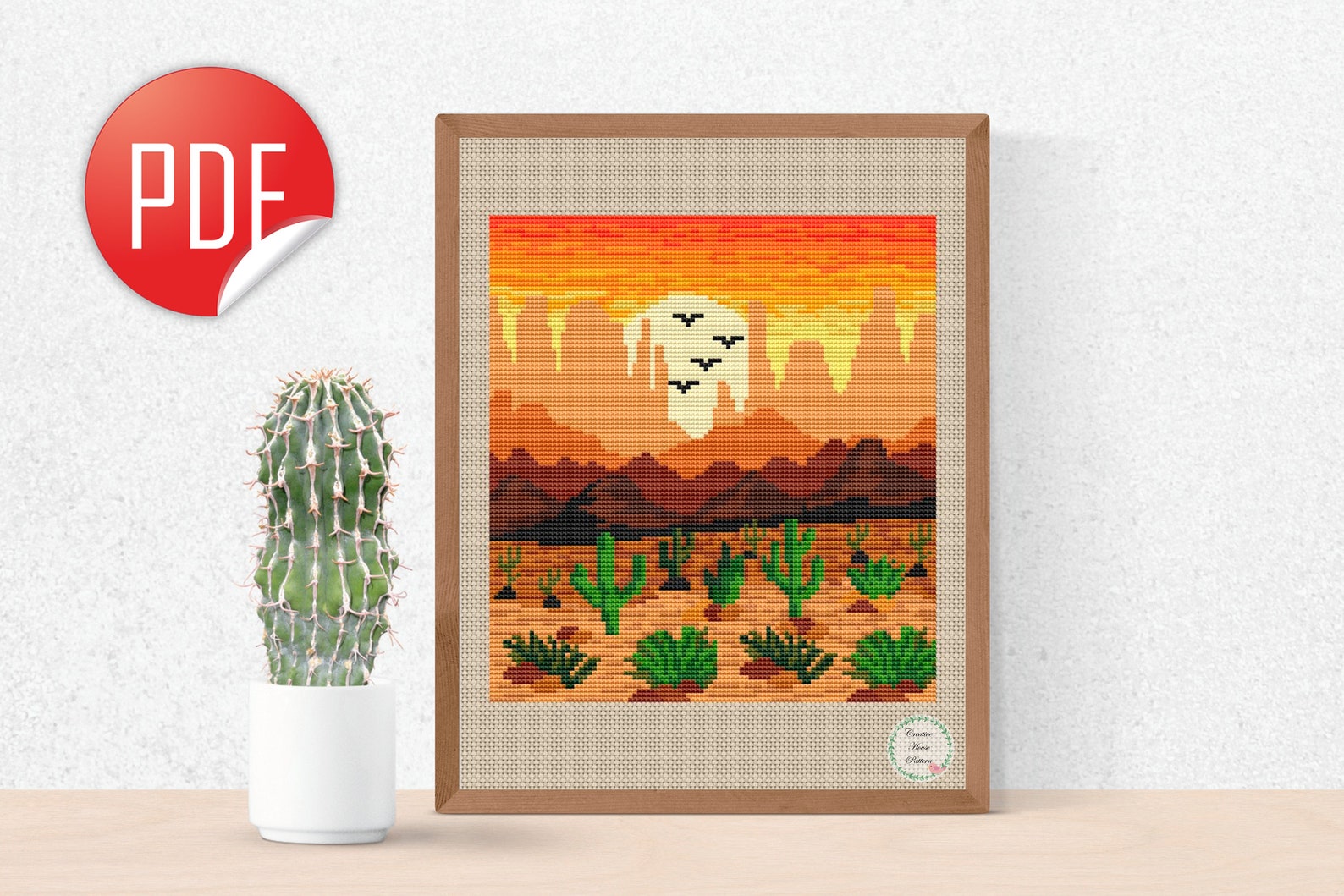 Sunset Cross Stitch Pattern Landscape Cross Stitch Nature | Etsy