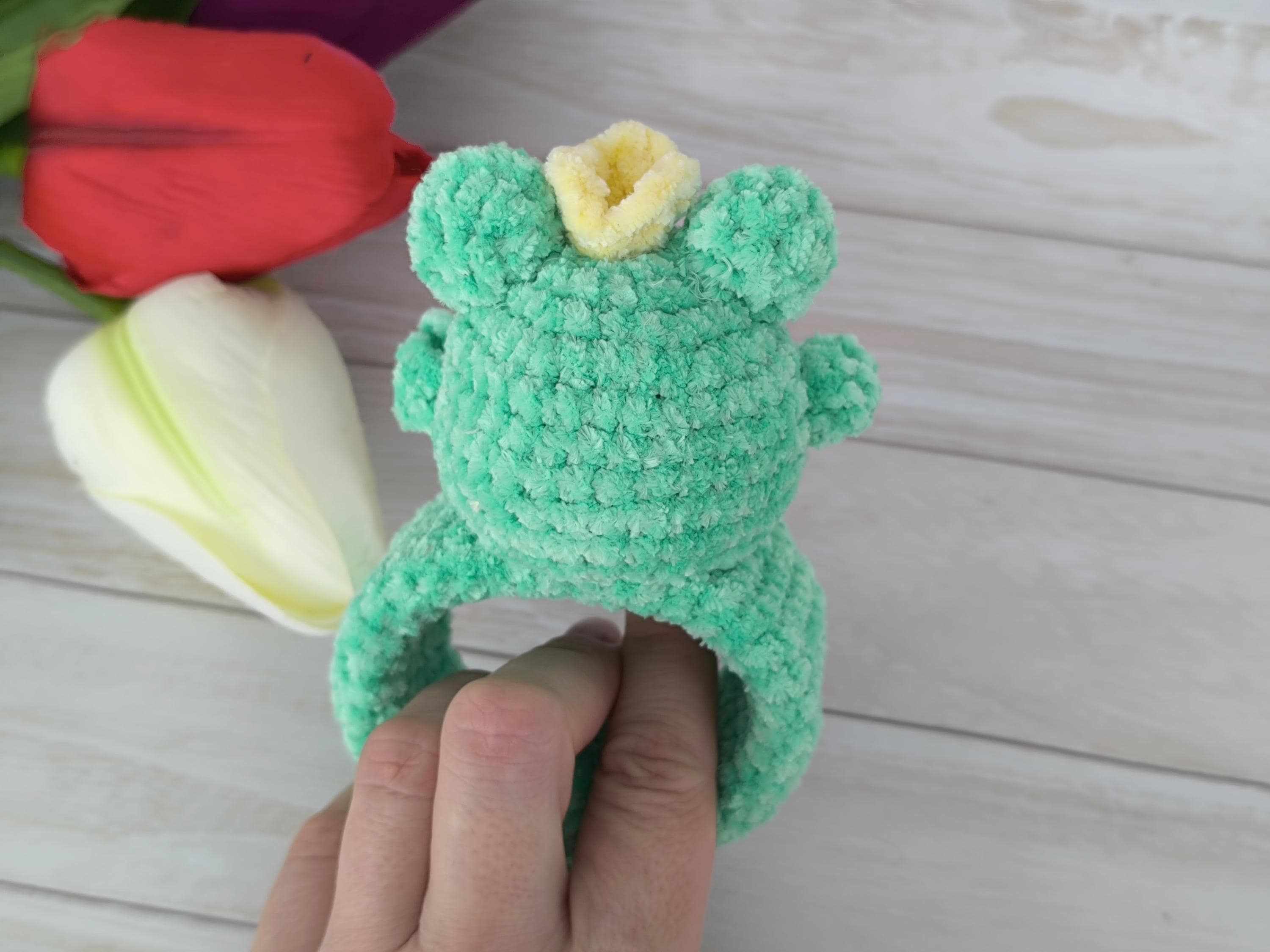 Crochet Bracelet Pattern PDF English, Plush Frog Pattern, Crochet Slap ...