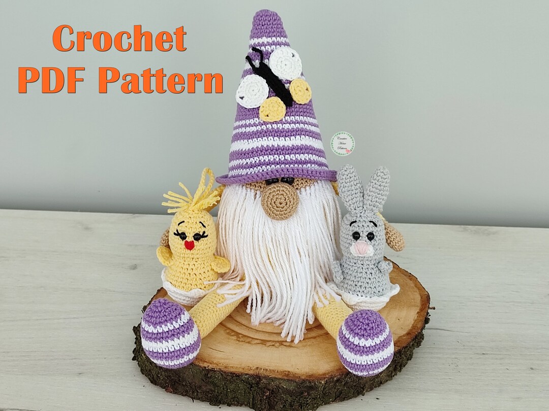 Gnome Crochet Pattern Easter Gnome Crochet Pattern Amigurumi - Etsy