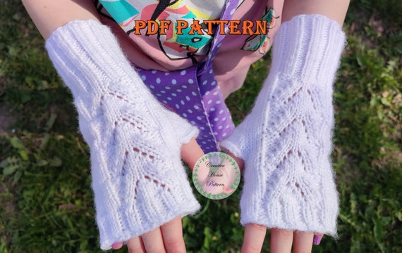 Kids Fingerless Glove Knitting Pattern Pdf Kids Mittens - Etsy
