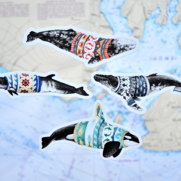Whale Sticker - Etsy