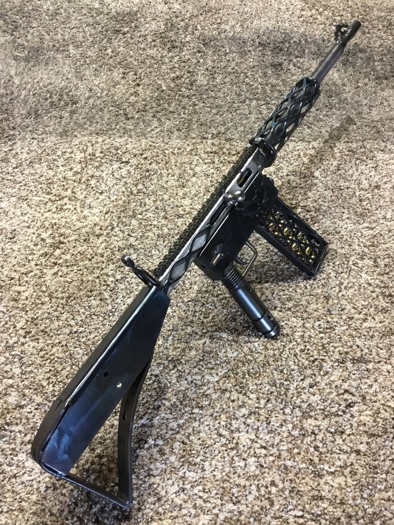 Gun assault rifle metal Scrap sculpture welded art welding | Etsy