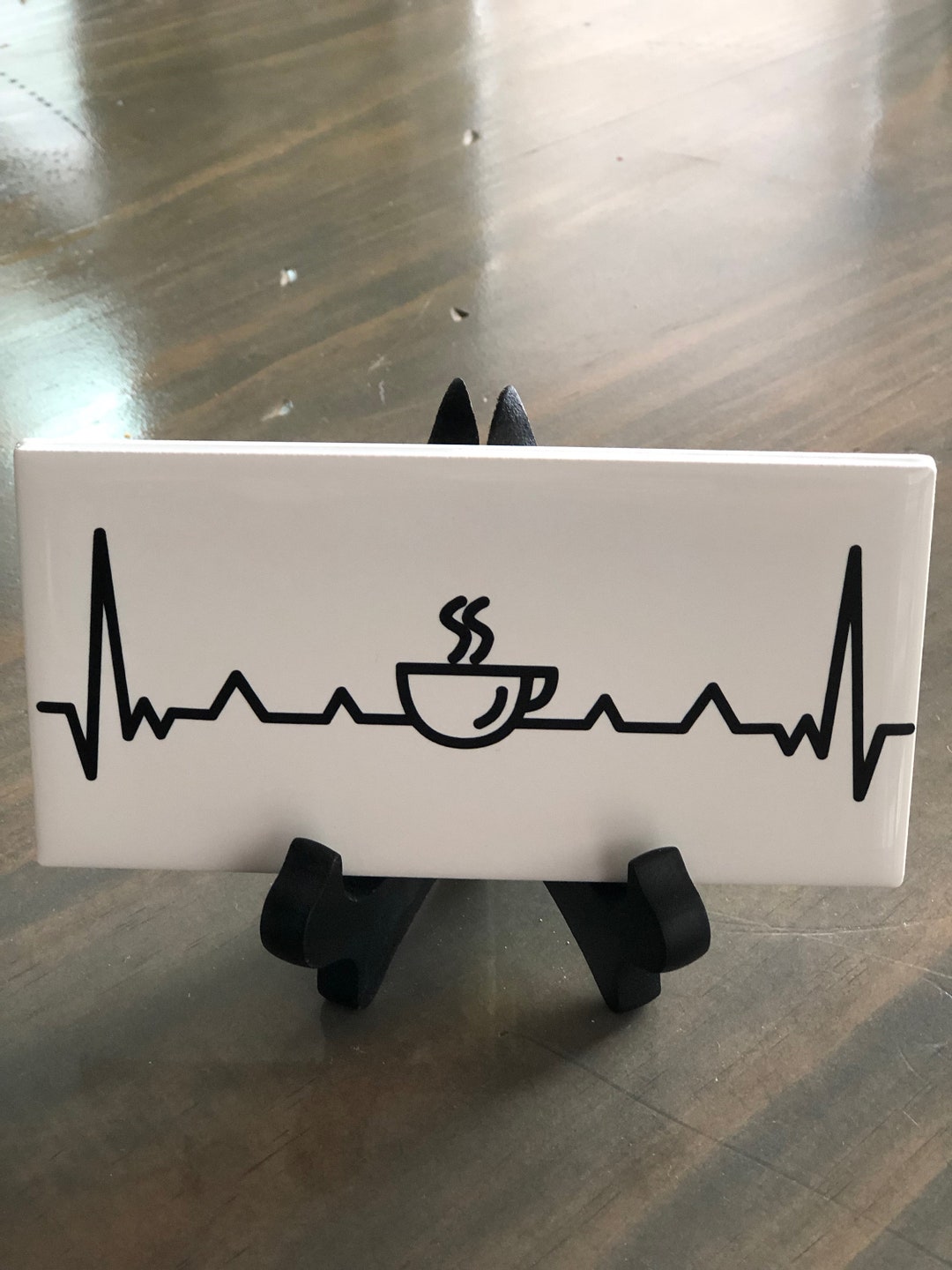 Ceramic Tile Sign - Coffee Heartbeat - Etsy