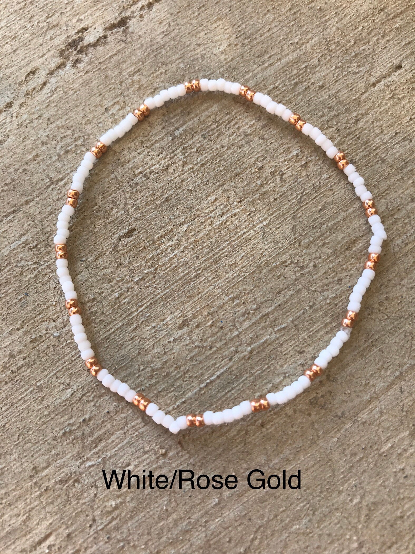 Accented Seed Bead Stretch Bracelet - Etsy