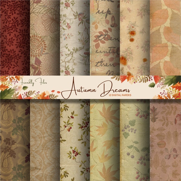Fall Background Papers - Etsy