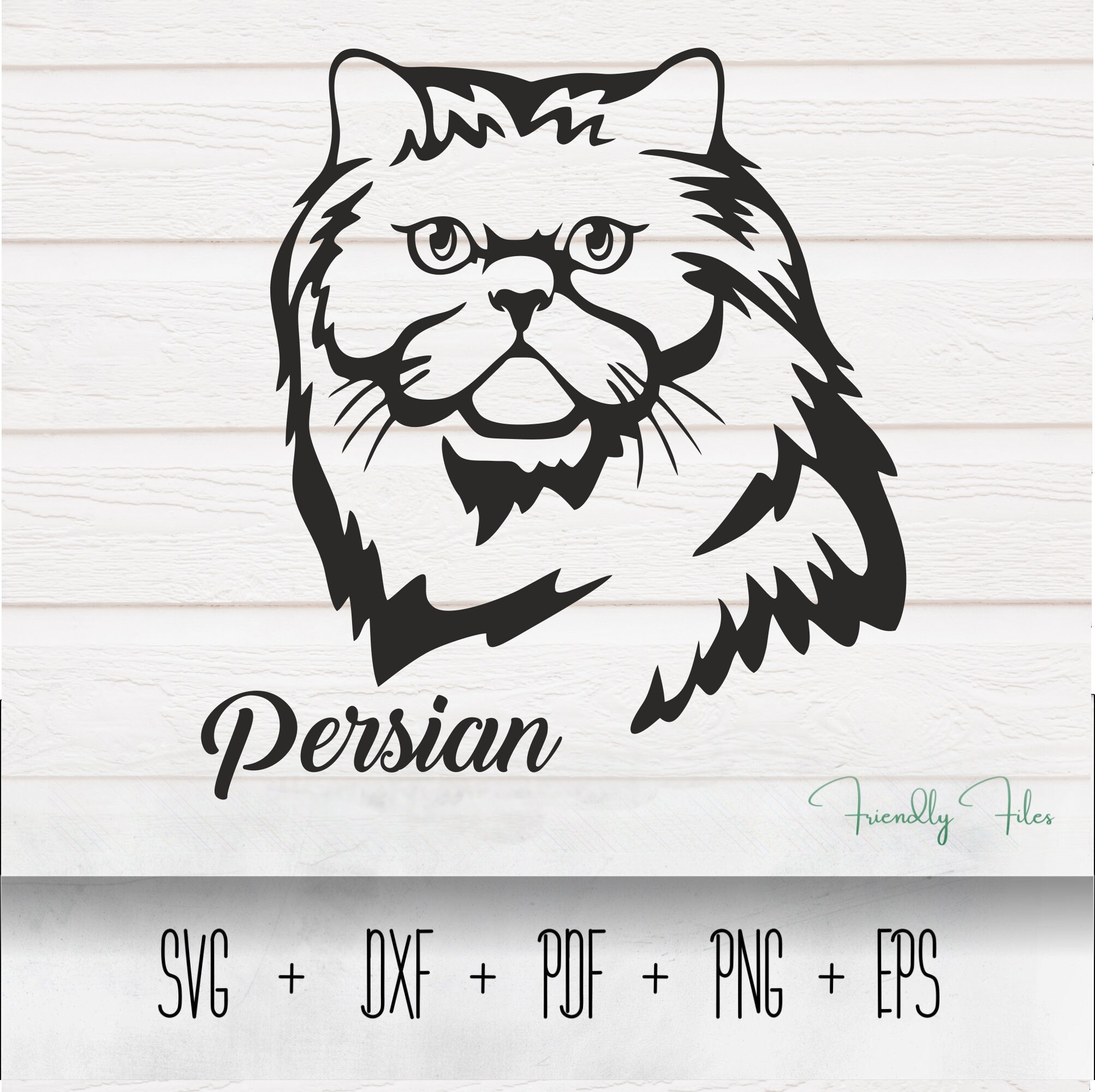 PERSIAN CAT VECTOR Cat Svg Cat Clip Art Cat Breed Cut - Etsy UK