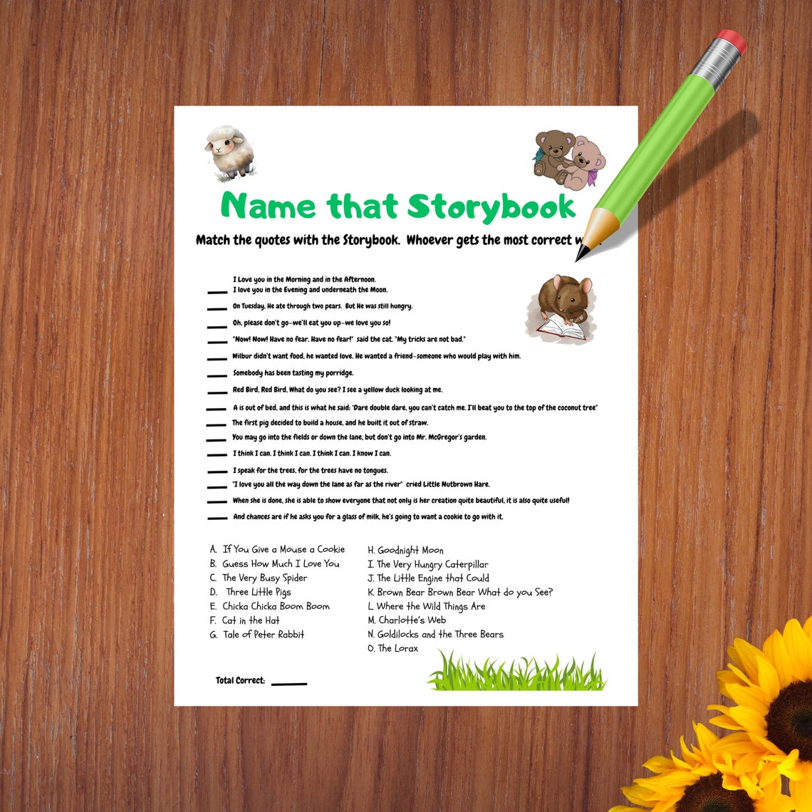 Name That Storybook: Baby Shower Game | Baby Shower Instant Game ...