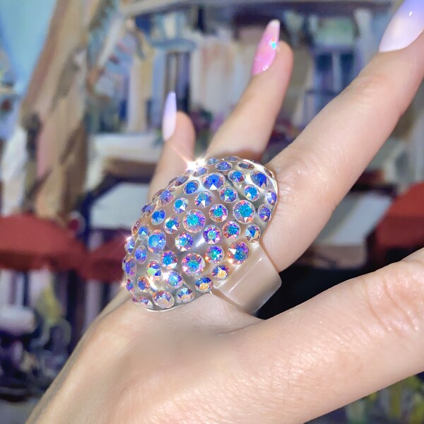 Iridescent Ring - Etsy