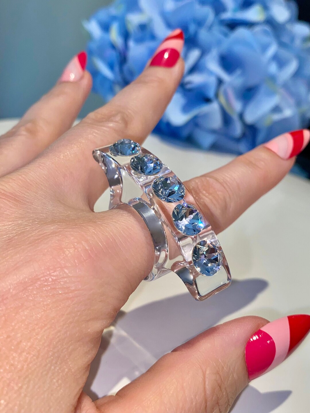 Oversized Crystal Ring, Statement Jewelry, Large Gemstone Crystal Ring ...