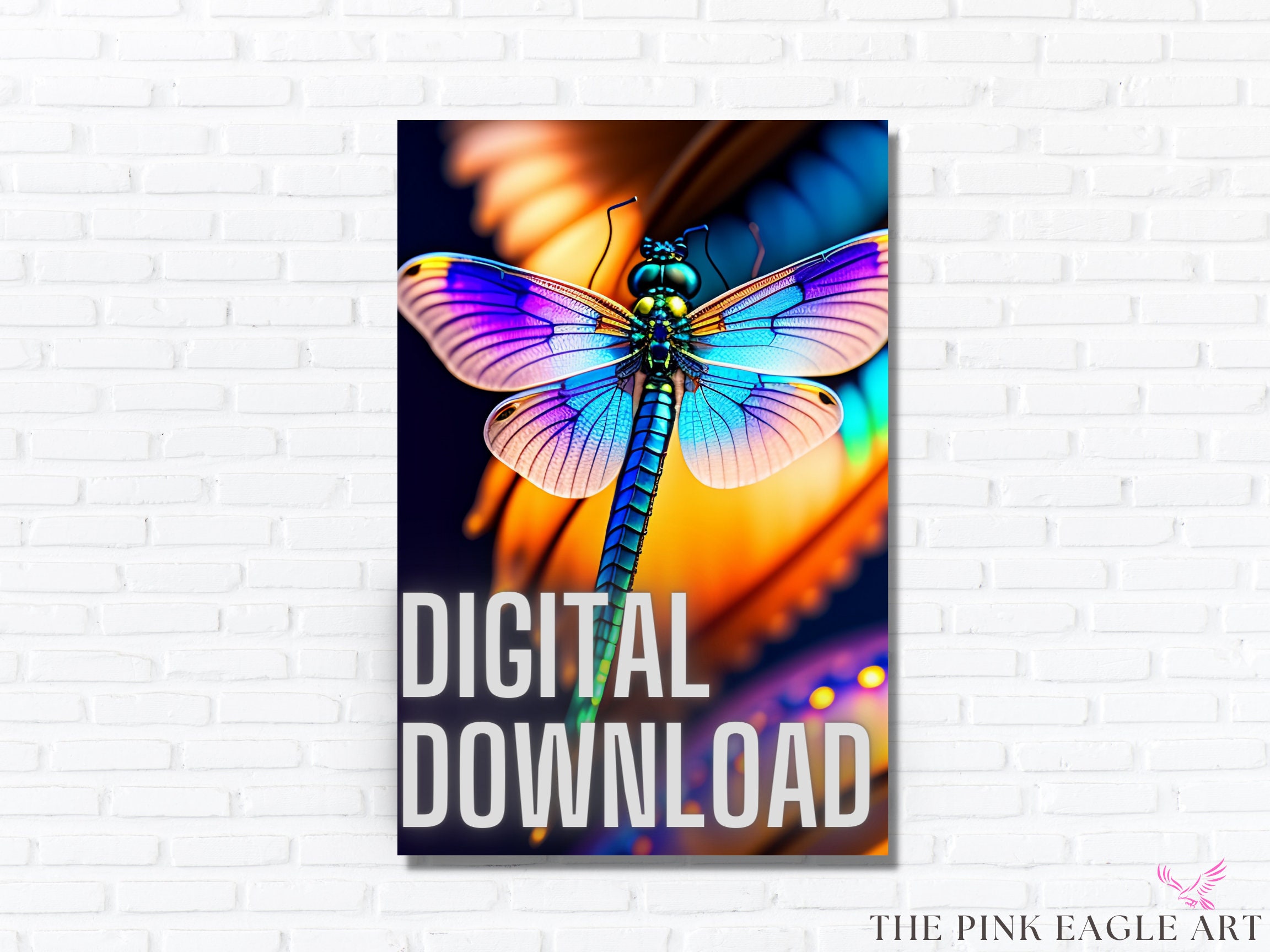 Cool Dragonfly Digital Download Iridescent Dragonfly - Etsy