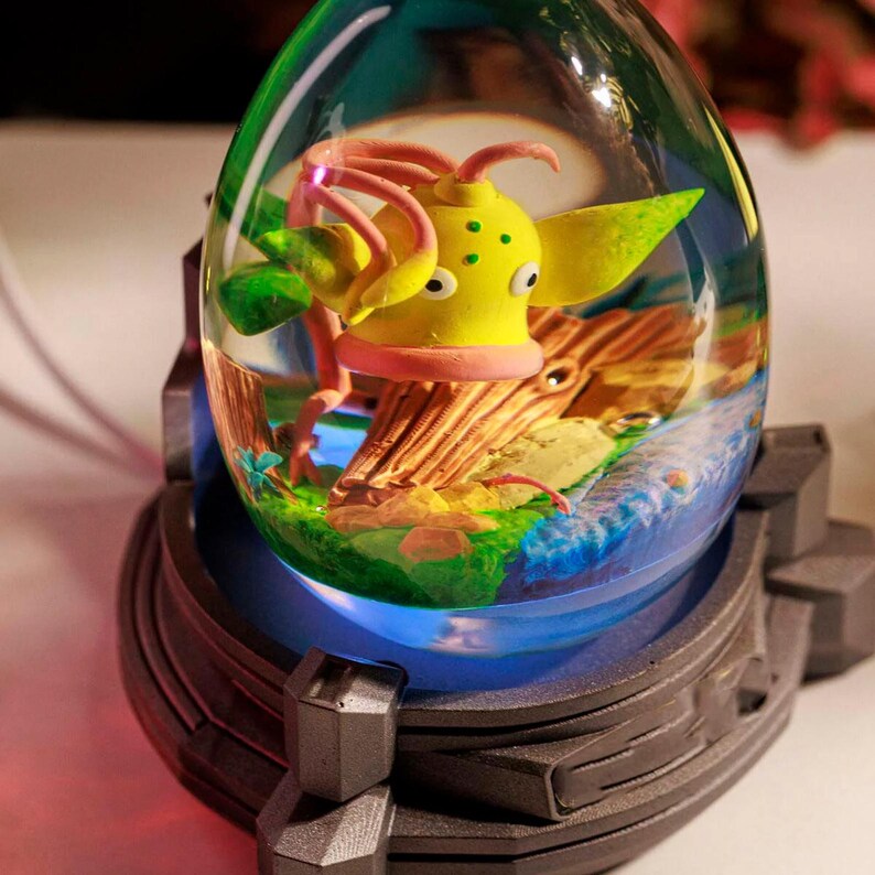 Pokemon Weepinbell Epoxy Resin Egg Lamp Grass Poison Night Light ...