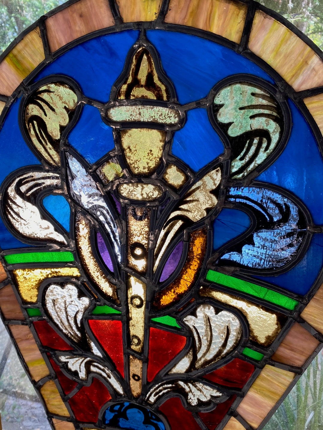 Rare, Stained Glass, Each One of A Kind Old World Style W/artistic ...