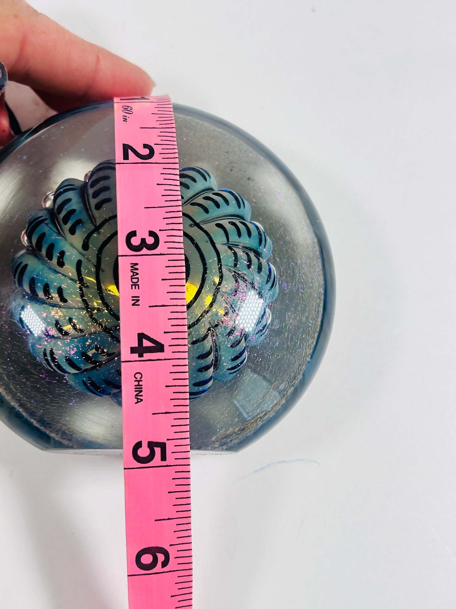 Blue Seashell Art Glass Paperweight Robert Eickholt 1991 - Etsy