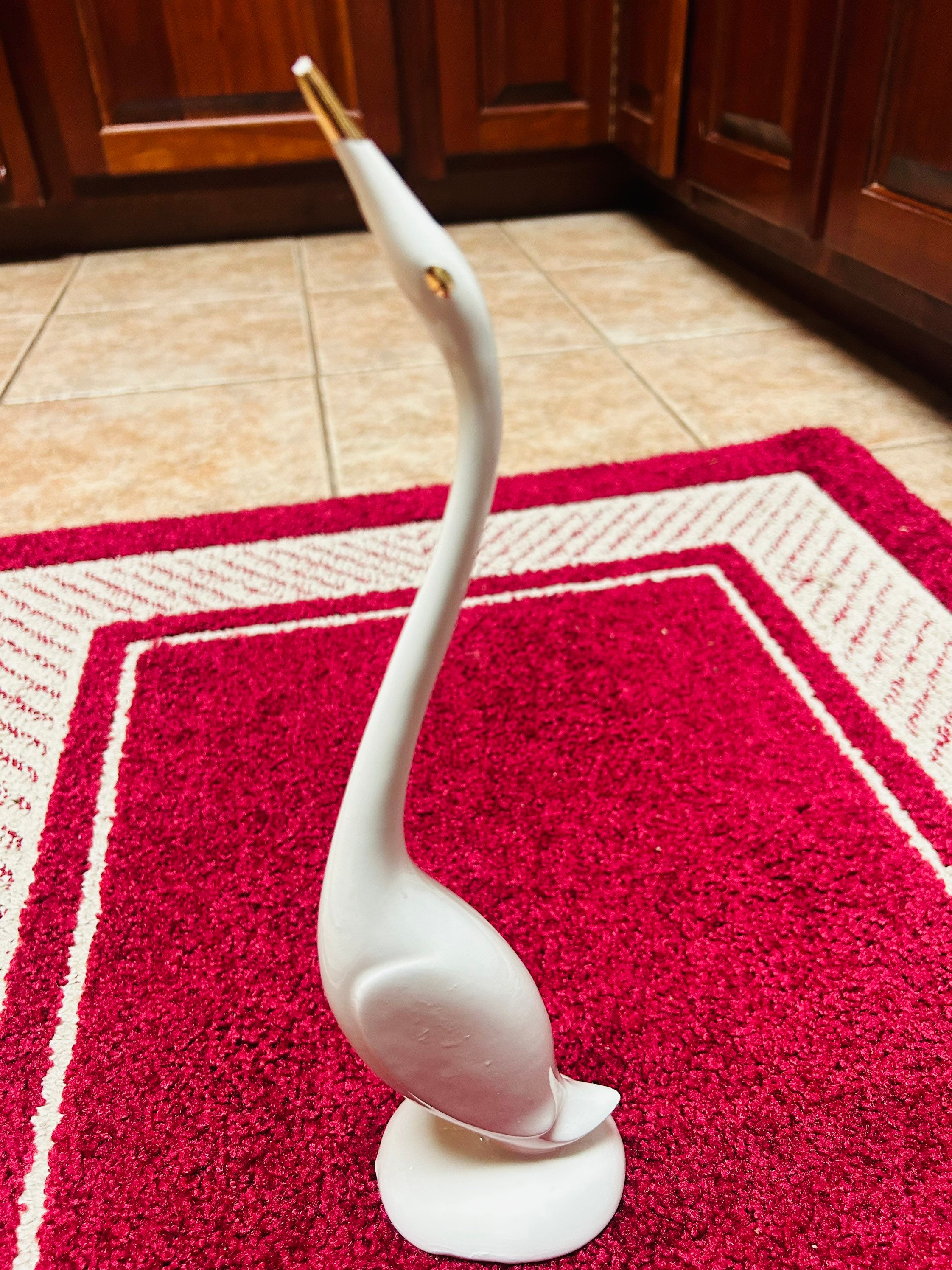 Vintage Long Neck Crane Ceramic Figurine 1960s MCM - Etsy