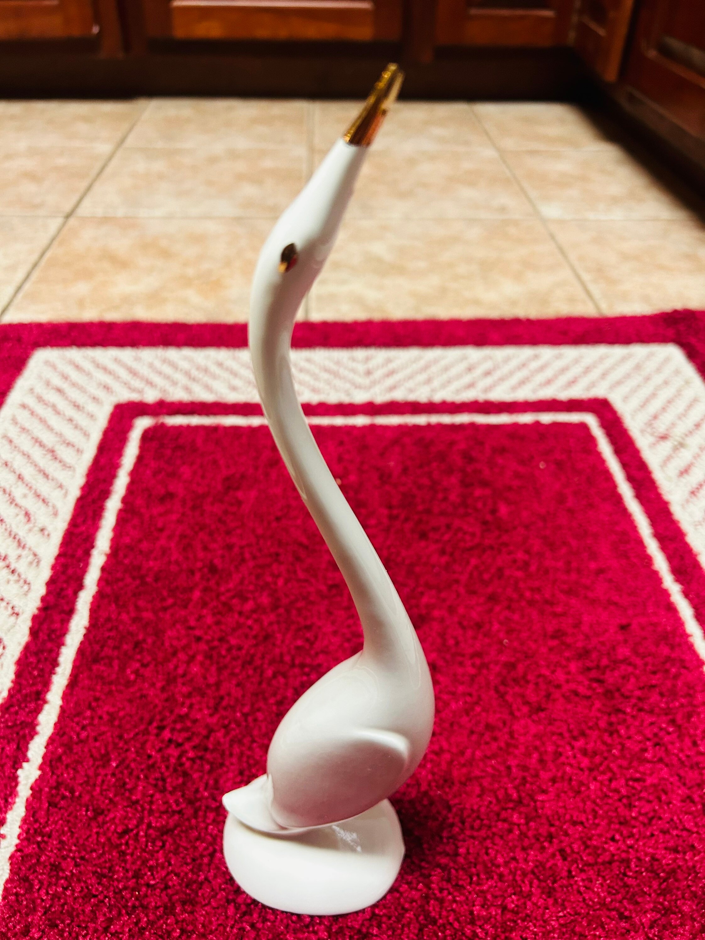Vintage Long Neck Crane Ceramic Figurine 1960s MCM - Etsy