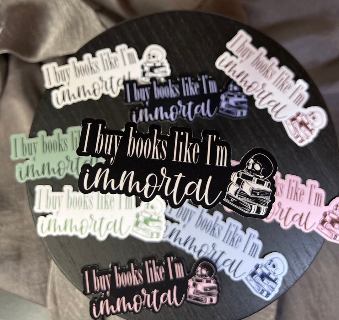 Immortal Magnet L Aesthetic Bookish Magnet Decal for Book Carts L Book ...