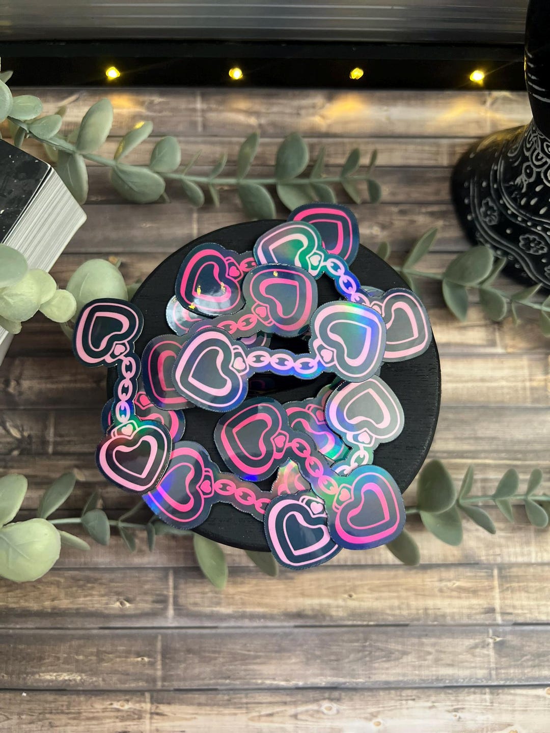 Heart Cuffs Sticker L Book Sticker | Bookish Book Sticker | Decal for ...