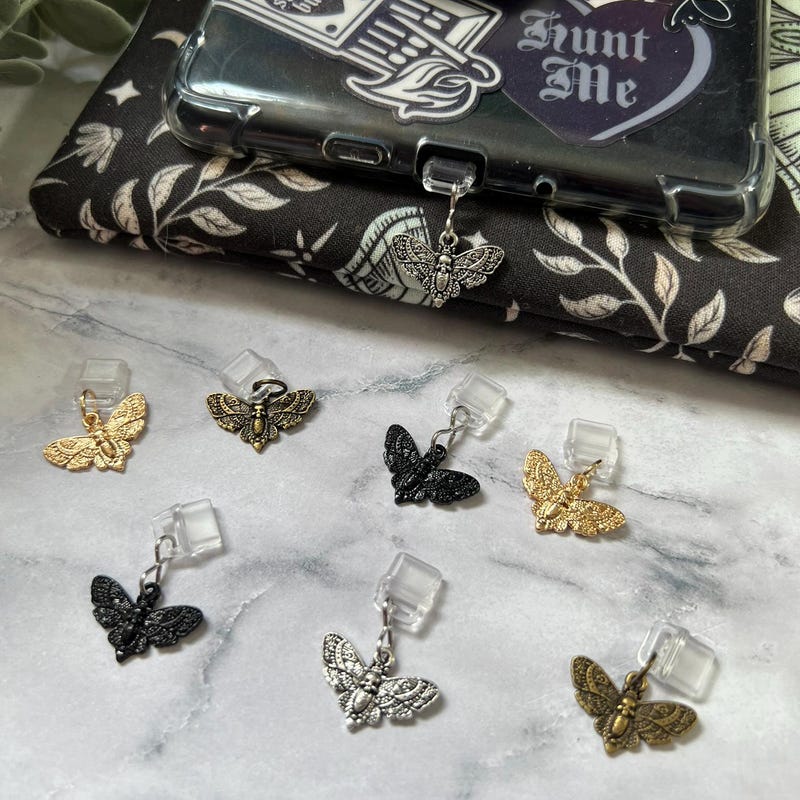 Moth Kindle Dust Charm - Etsy