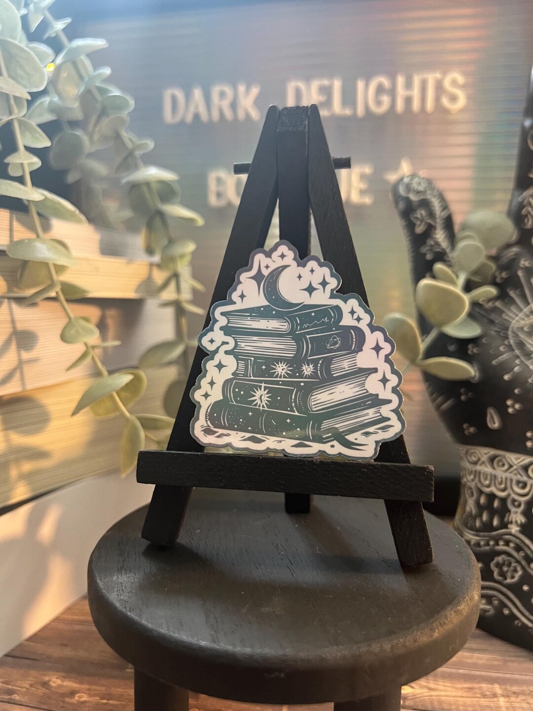 Celestial Book Stack Sticker L Book Sticker | Bookish Book Sticker ...