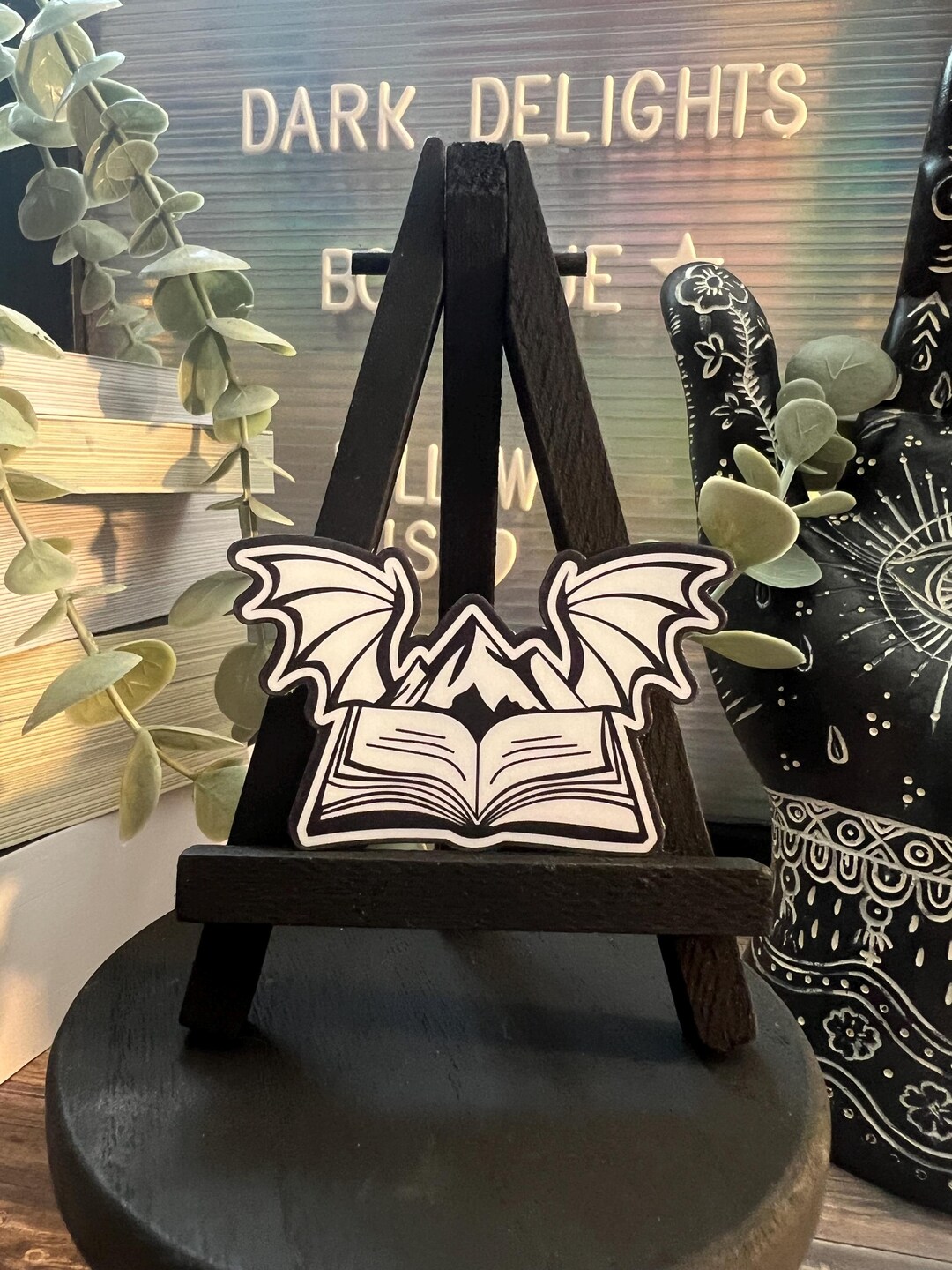 Wings & Mountain Open Book Sticker L Book Sticker Bookish Book Sticker ...