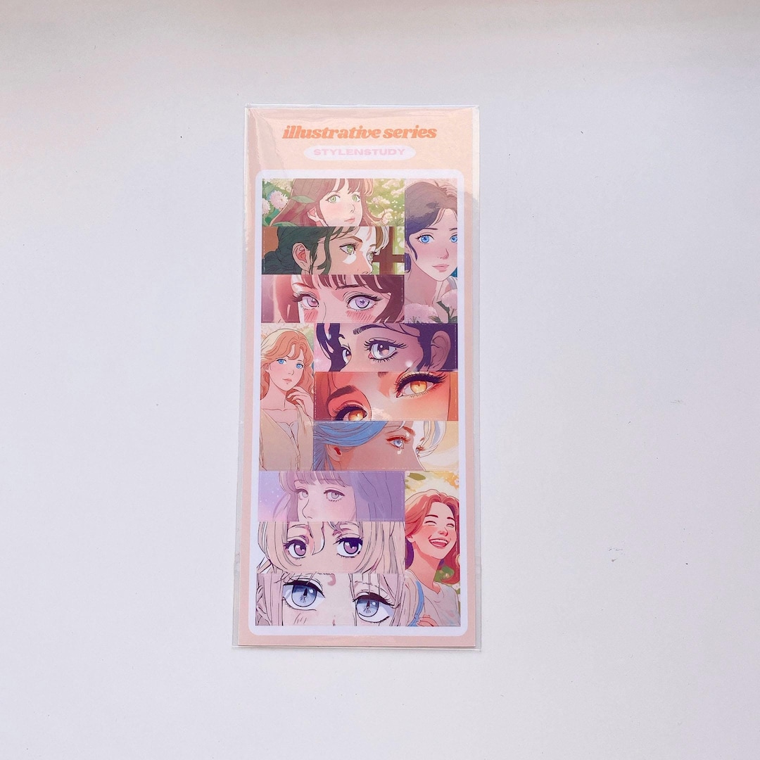 Female Lead Manwha Webtoon Sticker Sheet Scrapbook Series, Junk Journal ...