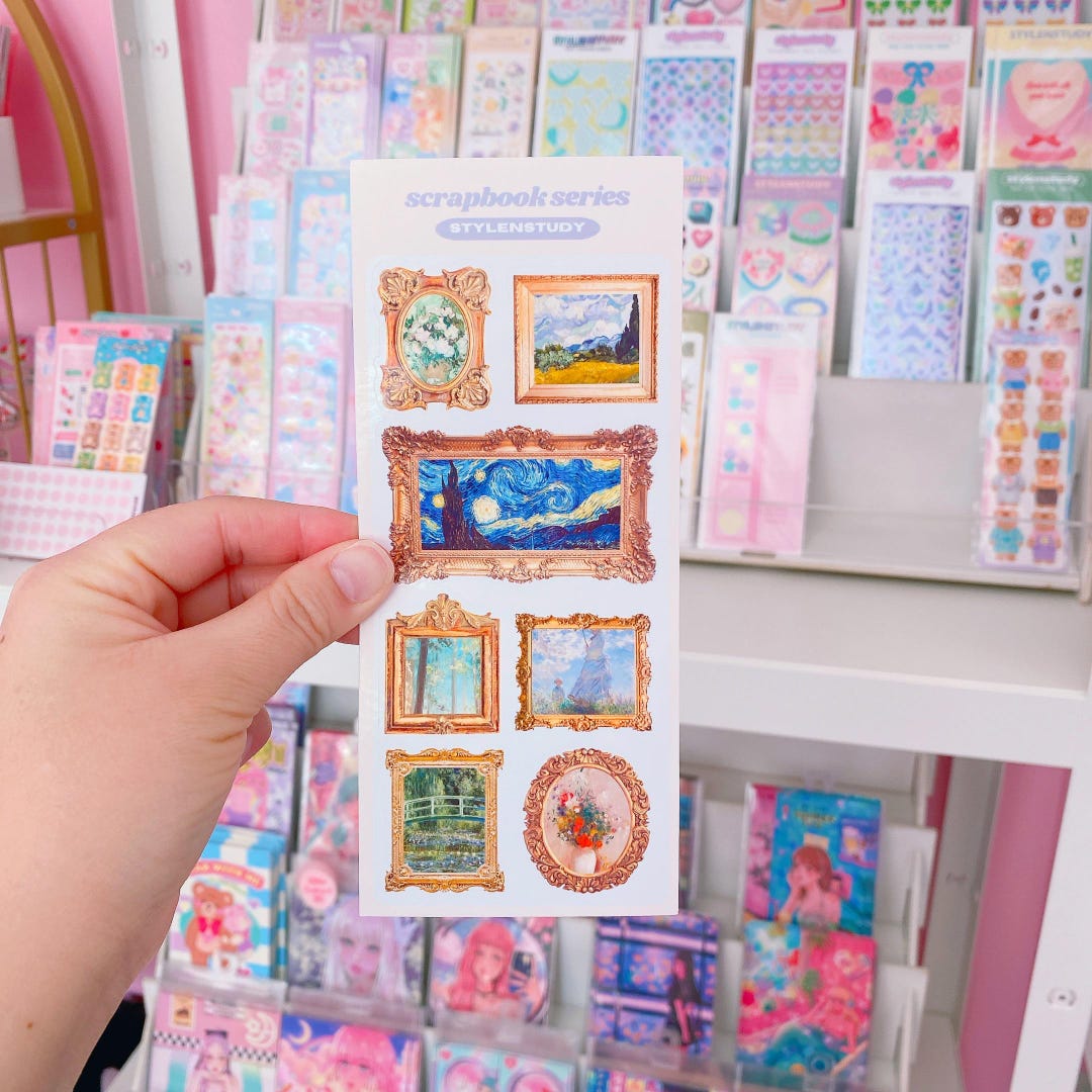 Aesthetic Vintage Frame Sticker Sheet | Scrapbook Series, Junk Journal ...