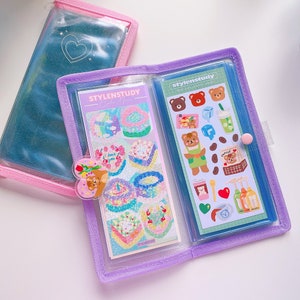 NEW*** Pink Purple Sticker Album Organizer Storage | Sticker Sheet ...