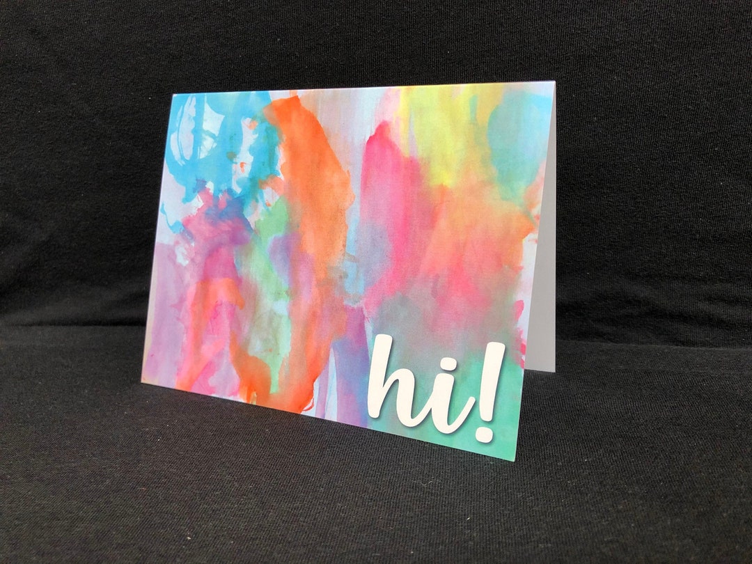 10 "hi" Cards With Envelopes - Etsy