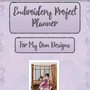 Printable PDF Project Planner for Creating My Embroidery Designs A4 and ...